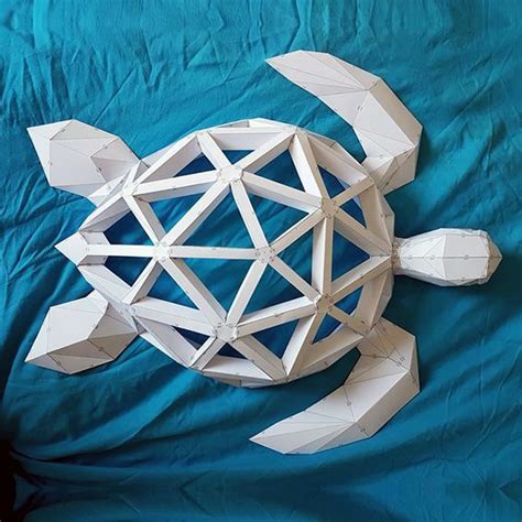 Make Your Own Papercraft Sea Turtle With Our PDF Template Paper