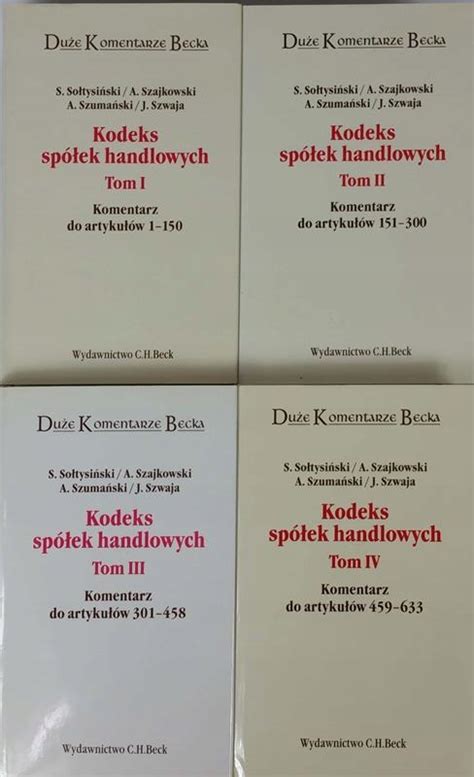 Kodeks Sp Ek Handlowych Niska Cena Na Allegro Pl