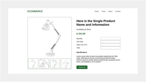Single Product Page Design Html Css Javascript Youtube