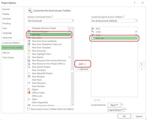 Customize The Quick Access Toolbar In Microsoft Project Sensei