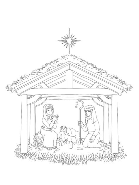 Coloriage crèche 30 dessins à imprimer gratuitement