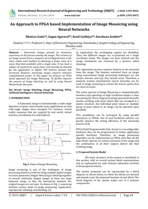 irjet an approach to fpga based implementation of image mosaicing using neural networks