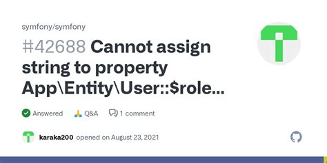 Cannot Assign String To Property Appentityuserroles Of Type Array · Symfony Symfony