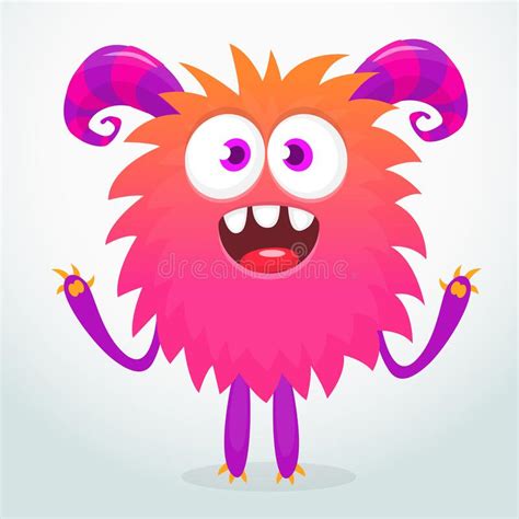 Happy Cartoon Monster Halloween Vector Illustration Of Funny Monster