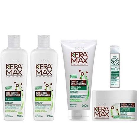 Skafe Keramax Leo De Coco Extraordin Rio Kit Capilar Completo Itens