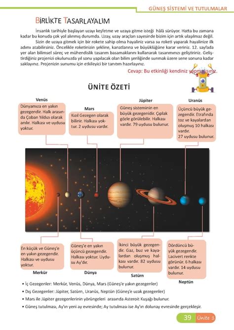 6 Sınıf Fen Bilimleri Meb Yayınları Sayfa 39 Cevapları