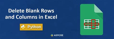 delete blank rows and columns in excel using python