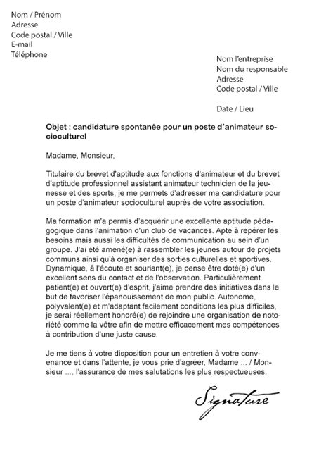 Lettre De Motivation Association Sportive Laboite Cv Fr
