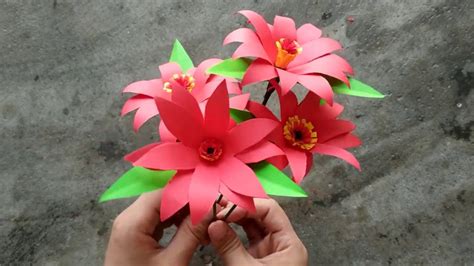 Cách làm hoa bằng giấy màu A4 thật xinh đẹp HD handmade YouTube