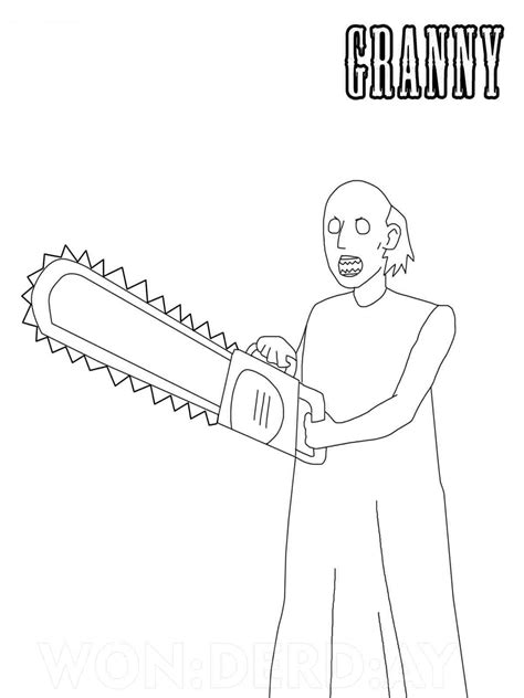 Granny Horror Game Coloring Pages Wonder Day Coloring Pages For The