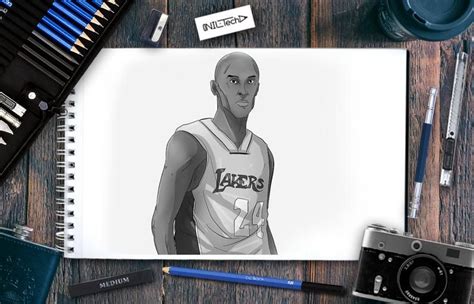 Kobe Bryant Step By Step Drawing Social Tool Gel Pens Set Stick