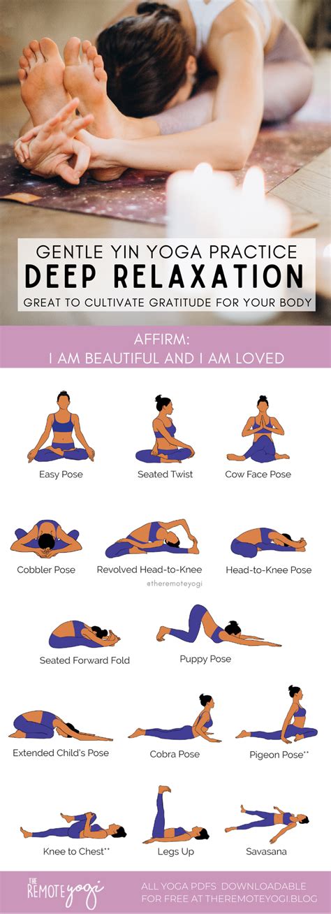 Yin Yoga Sequence For Deep Relaxation Relaxing Yoga Yin Yoga Yin
