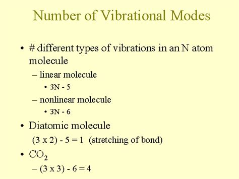 number of vibrational modes