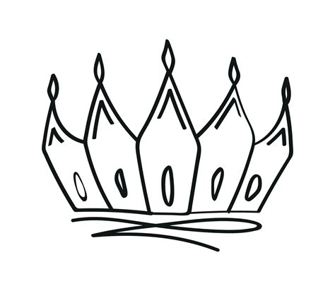 Vector Illustration Of Crown Sketche 19019356 Vector Art At Vecteezy