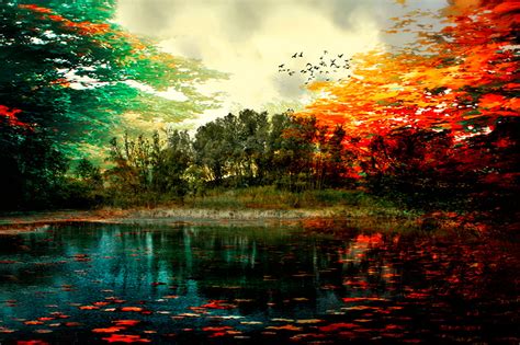 Fonds D Ecran Automne Peinture Lac Photographie De Paysage Colors Of