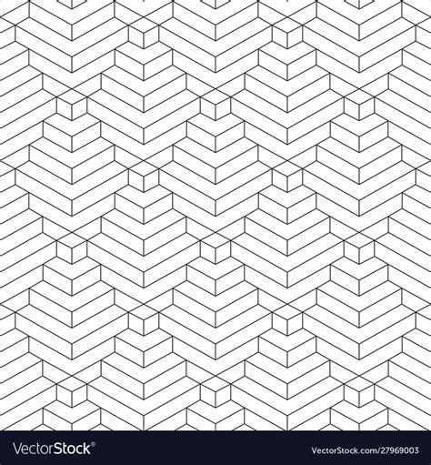 Abstract Geometric Seamless Linear Pattern Vector Image
