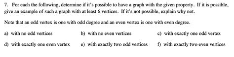solved 7 for each the following determine if it s possible