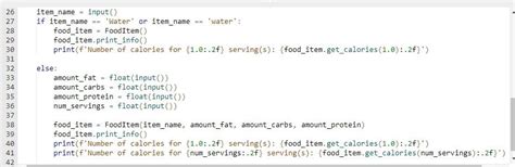 Mainpy Load Default Templatecomplete The Fooditem Class By Adding A