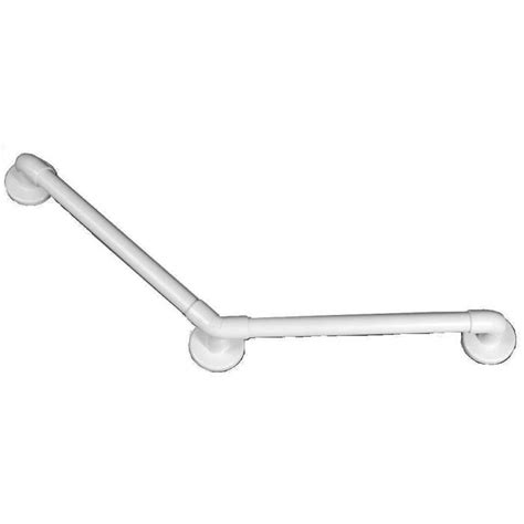Barre d appui coudée 135 3 points de fixation Finition BLANC
