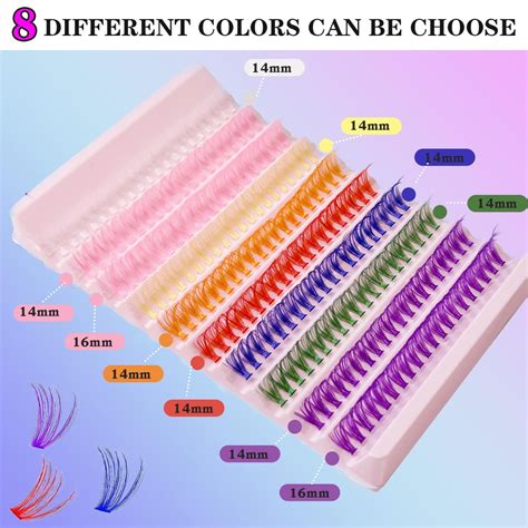 Zovimi Kit De Extensiones De Pesta As De Colores Unidades Rizo
