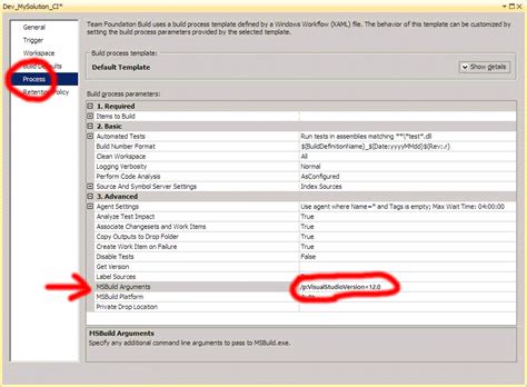 Tfsbuild Build VS2013 On A TFS Build Server With Only VS2013 Stack