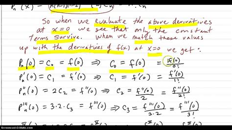 nth degree taylor polynomial formula development youtube