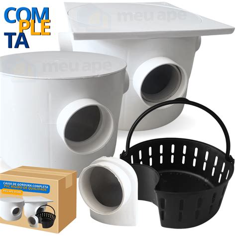 Caixa De Gordura Cesto Sifonada Compacta P Pia Cozinha MEU APE STORE