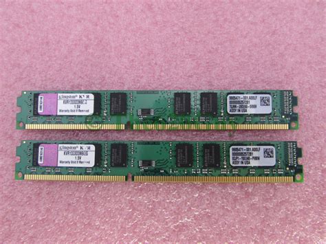 Kingston KVR1333D3N9 2G 4GB 2 X 2GB PC3 10600U DDR3 1333 Desktop LP