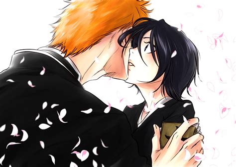 1920x1080px 1080p Free Download Ichigo And Rukia Kiss Bleach Kimono Girl Original Kissing
