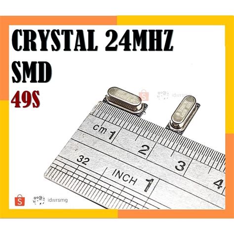 Jual SMD 24MHz Crystal Oscillator 24 000MHz Clock XTal Kristal 24 MHz