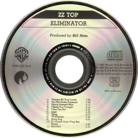 Car Tula Cd De Zz Top Eliminator Portada