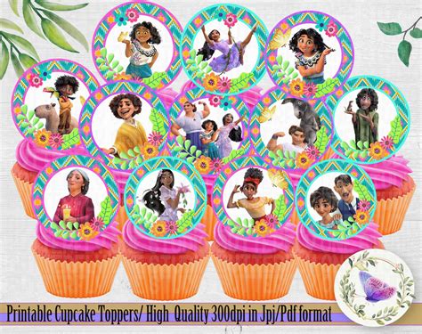 Encanto Cupcake Toppers Printable Tortas Con Fotos Imprimibles Para
