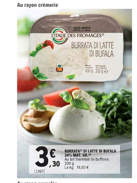 Offre Burrata Di Bufala Monoprix Gourmet Chez Monoprix