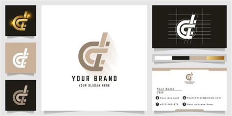 Premium Vector Letter Dc Or Dcc Monogram Logo With Business Card Design