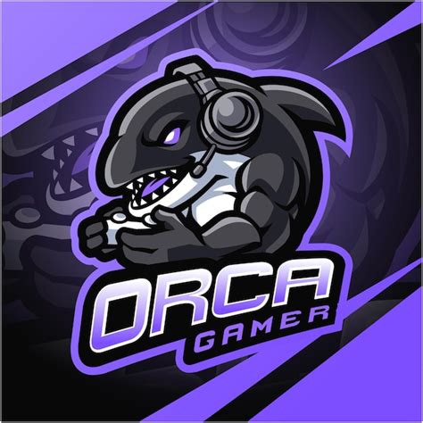 Premium Vector Orca Gamer Esport Mascot Logo Design
