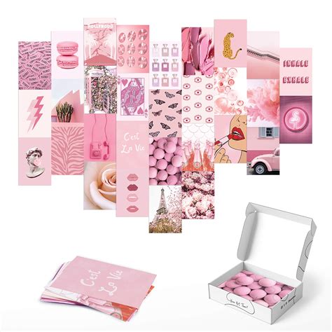 Buy Haus And Hues Pink Aesthetic Wall Collage Kit Set Of 30 Aesthetic