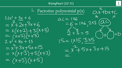 solving problems on middle term factorization 1 of 2 youtube