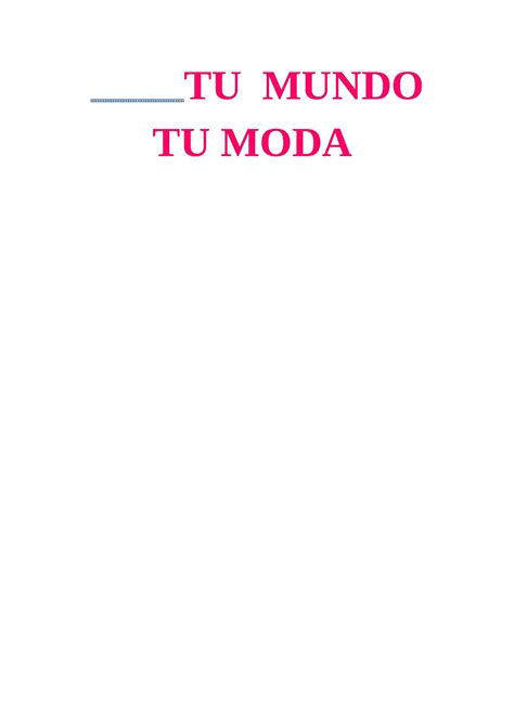 Calaméo Tu Mundo Tu Moda