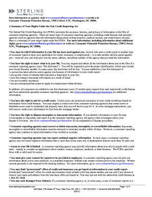 Fillable Online Fair Credit Reporting Act FCRA Experian Fax Email