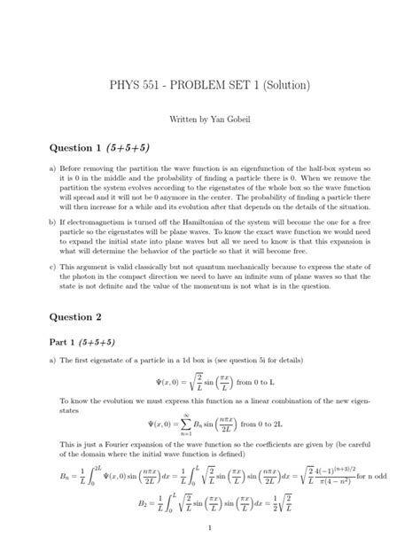 phys 551 assignment 1 solutions pdf wave function eigenvalues and eigenvectors