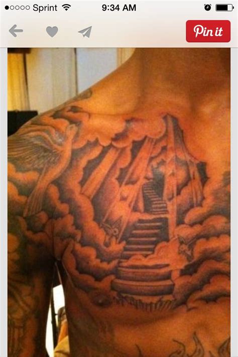 Heaven Gates Tattoo On Chest