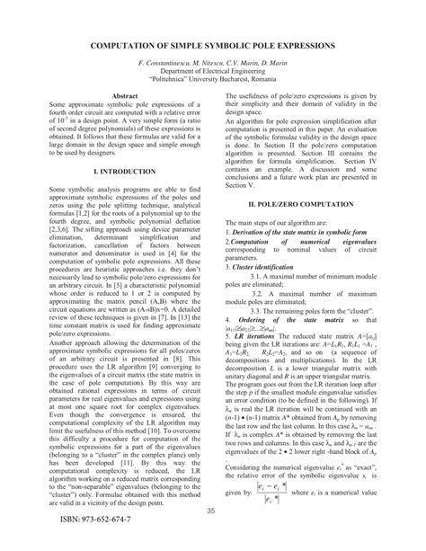 pdf computation of simple symbolic pole expressions