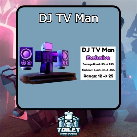 DJ TV Man Toilet Tower Defense Cheap Quick Delivery TTD Roblox