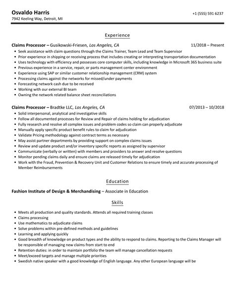 Claims Processor Resume Harshsaini11