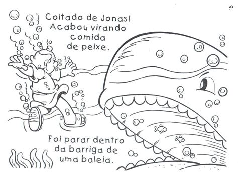 Arte e Contos A HISTÓRIA DE JONAS PARA COLORIR
