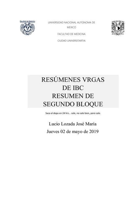 Resumen Del Segundo Bloque De IBC II IOVANNY CRUZ OJEDA UDocz