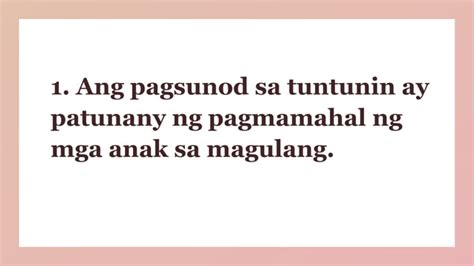 Pagsunod Sa Mga Tuntunin Ng Pamilya PPT