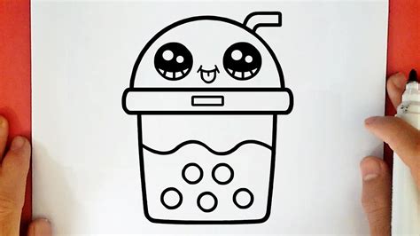 COMO DESENHAR UM COPO DE MILK SHAKE FOFO KAWAII YouTube