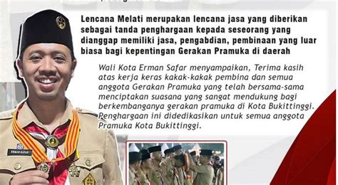 Wako Erman Terima Penghargaan Lencana Melati Dari Kwartir Nasional