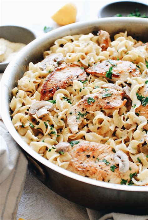 Creamy Chicken And Mushroom Pasta Bev Cooks
